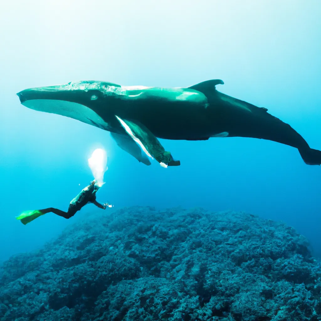 Two deep sea divers fighting each other deep in the... | OpenArt