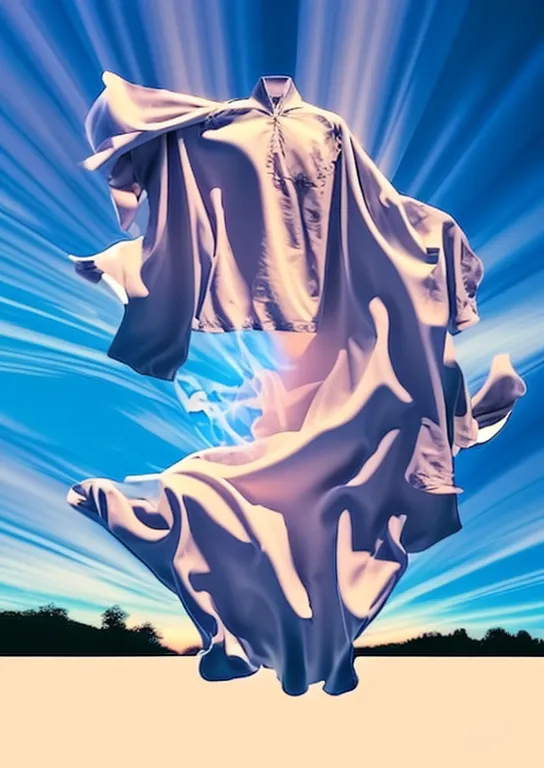 abstract clothes flying around in the air like leave... | OpenArt