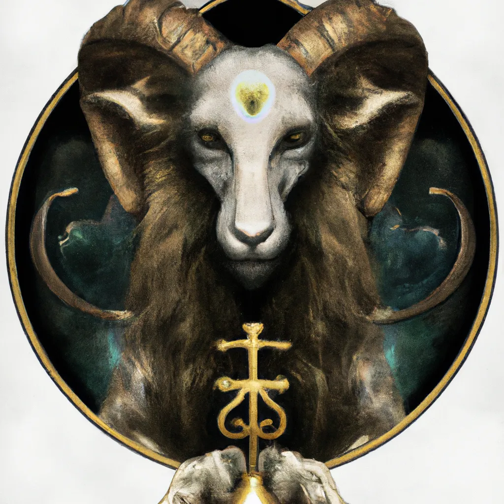 chimera lion goat head alchemy, alchemical symbol, r... | OpenArt