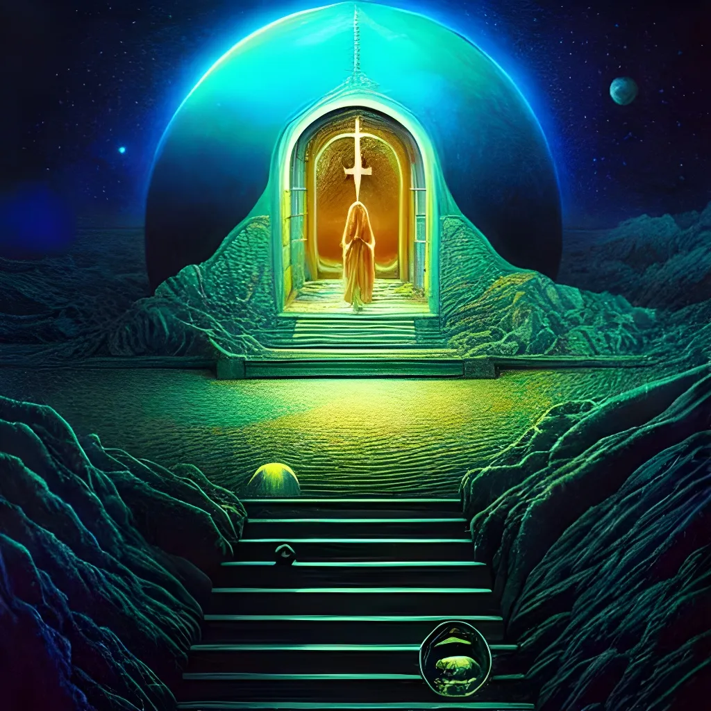 Chapel of the moon 32k resolution holographic astral... | OpenArt