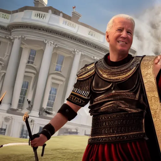 Joe Biden as Nero the Roman Emperor, playing a guita... | OpenArt