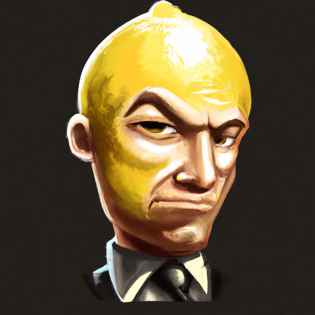 agent 47 as a lemon, digital art | OpenArt