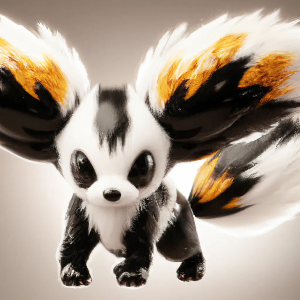 skunk pokemon, spotted skunk, fire and ghost type po... | OpenArt