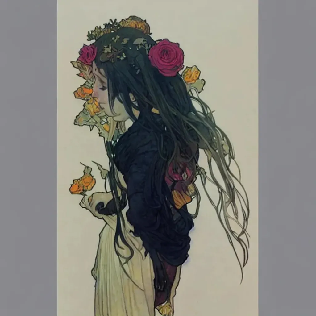 SamDoesArt, a girl, detailed face, yellow eyes, whi... | OpenArt