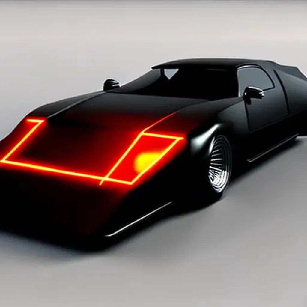 Darth Vaders sports car, dynamic lighting, highly de...