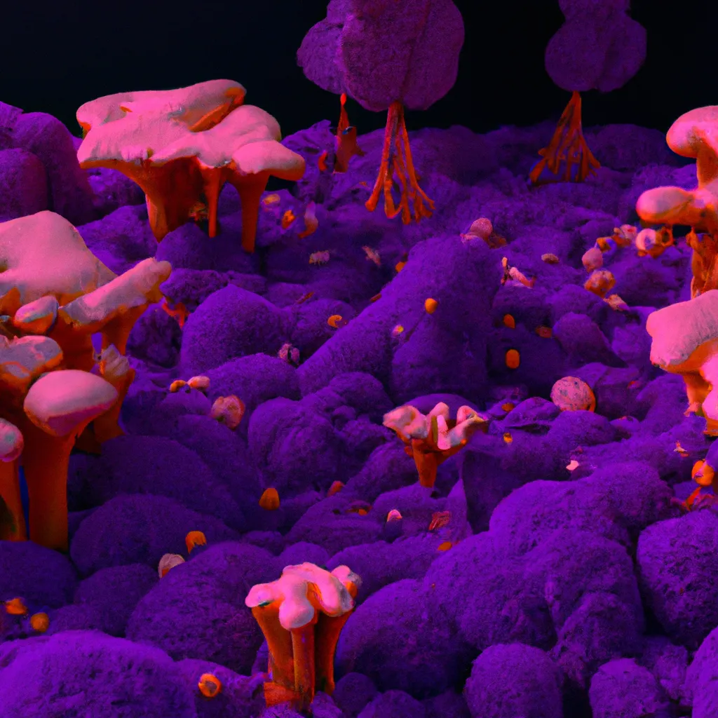 A 3d micro world of Purple paradise forest , rectang... | OpenArt