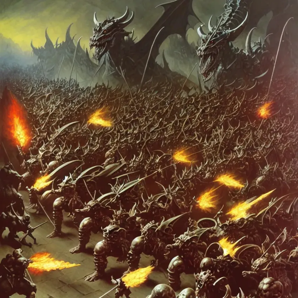 heavy armed and armored orc, elf, goblin, troll and... | OpenArt