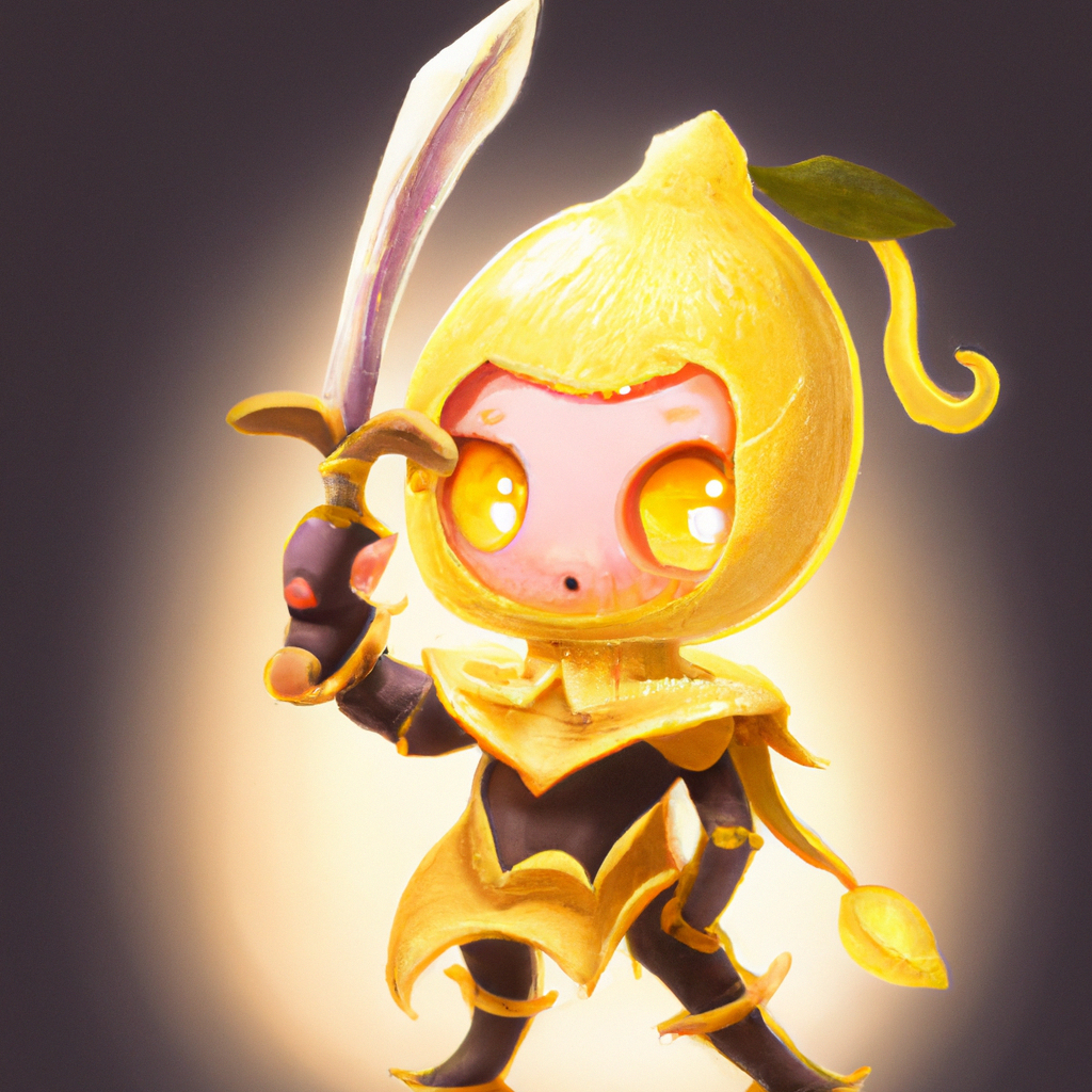 an ultra detailed digital art of a yellow lemon char... | OpenArt