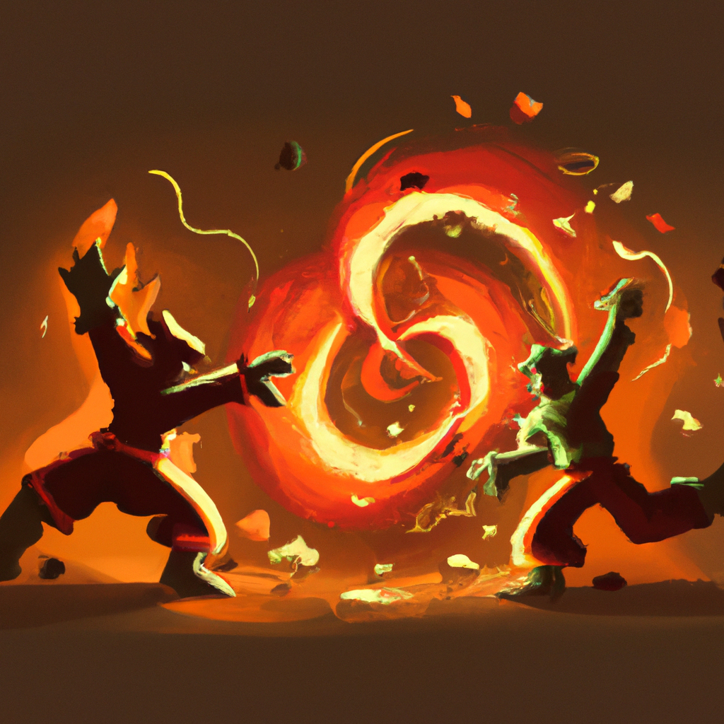 A fire helping a person on fire with spreading the f... | OpenArt