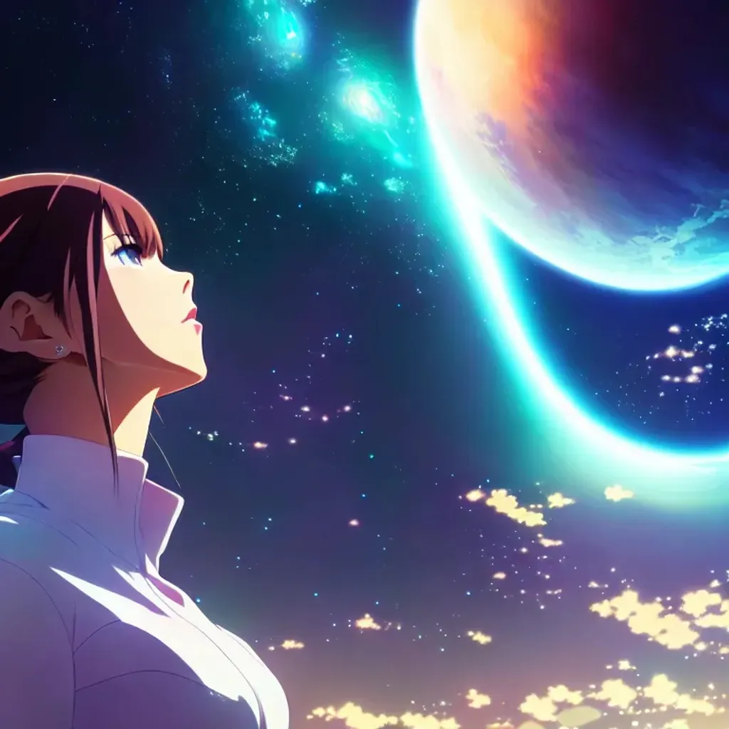 a girl in outer space, high quality, detailed face,... | OpenArt