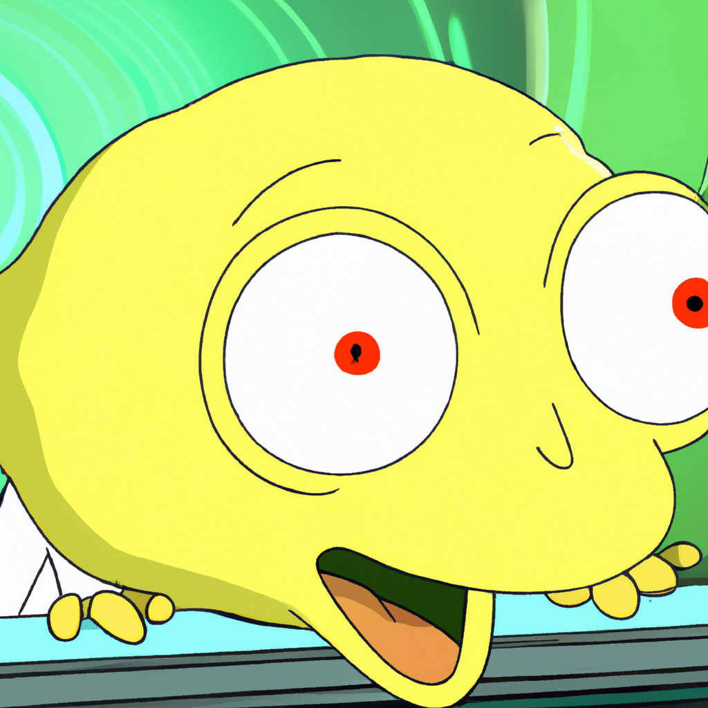 A HD television still from Rick and Morty of a cute... | OpenArt