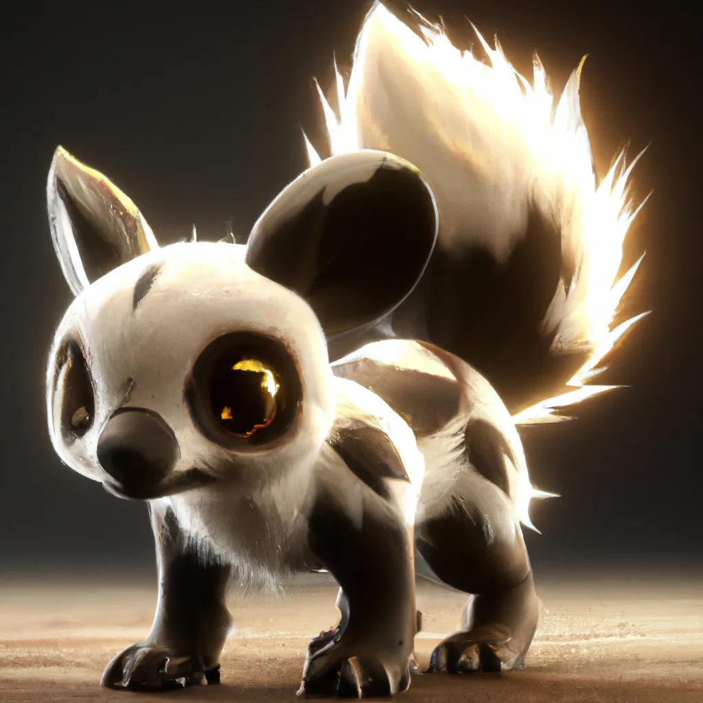 skunk pokemon, spotted skunk, fire and ghost type po... | OpenArt