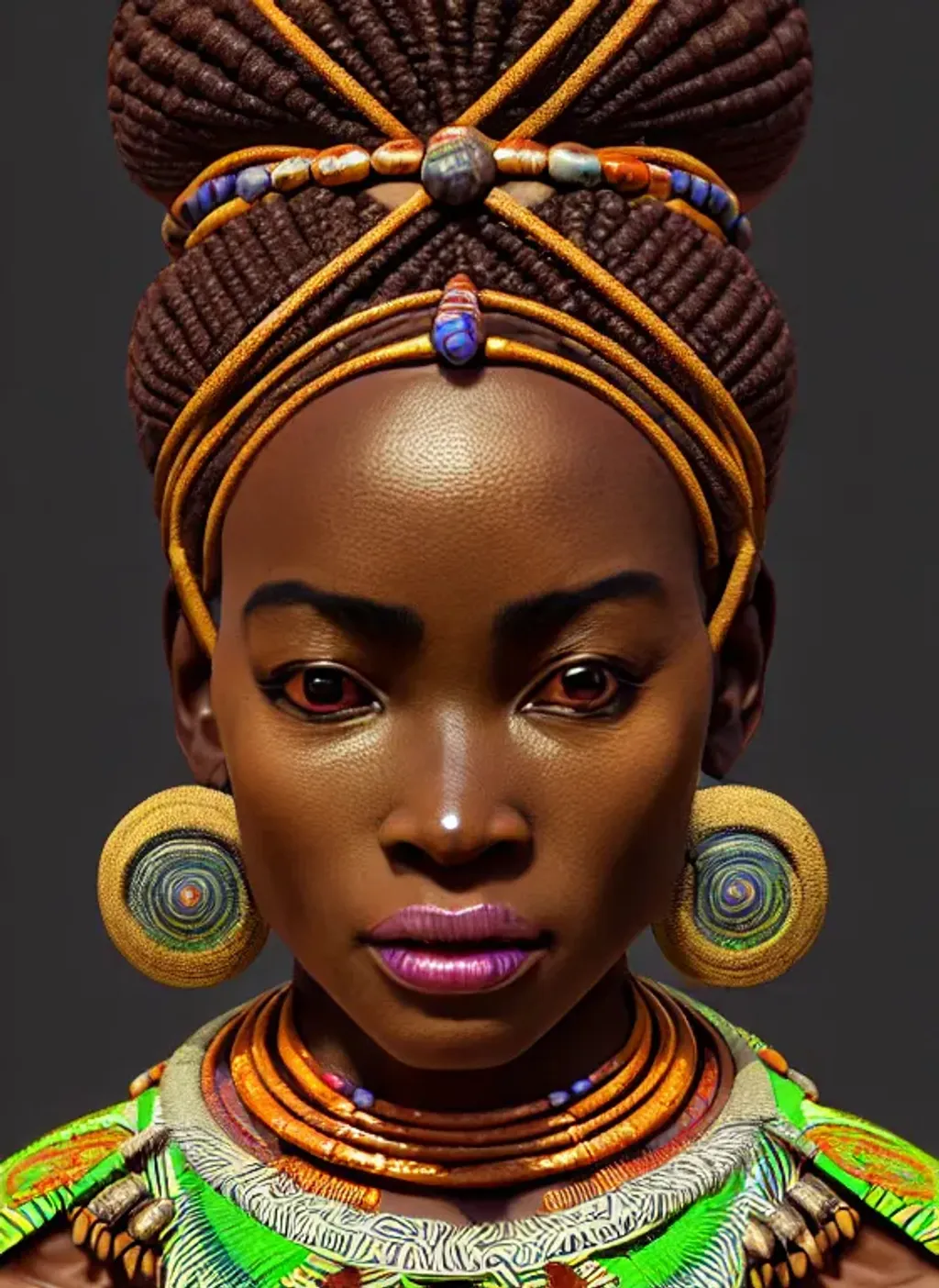 a hyper realistic character concept art of a beautif... | OpenArt