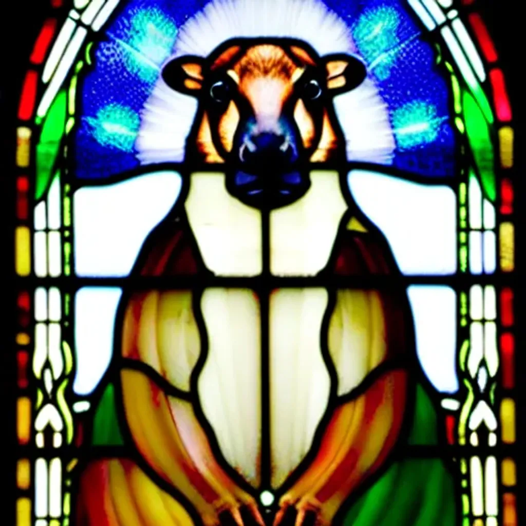 fanciful and surreal magic card as stained glass win... | OpenArt