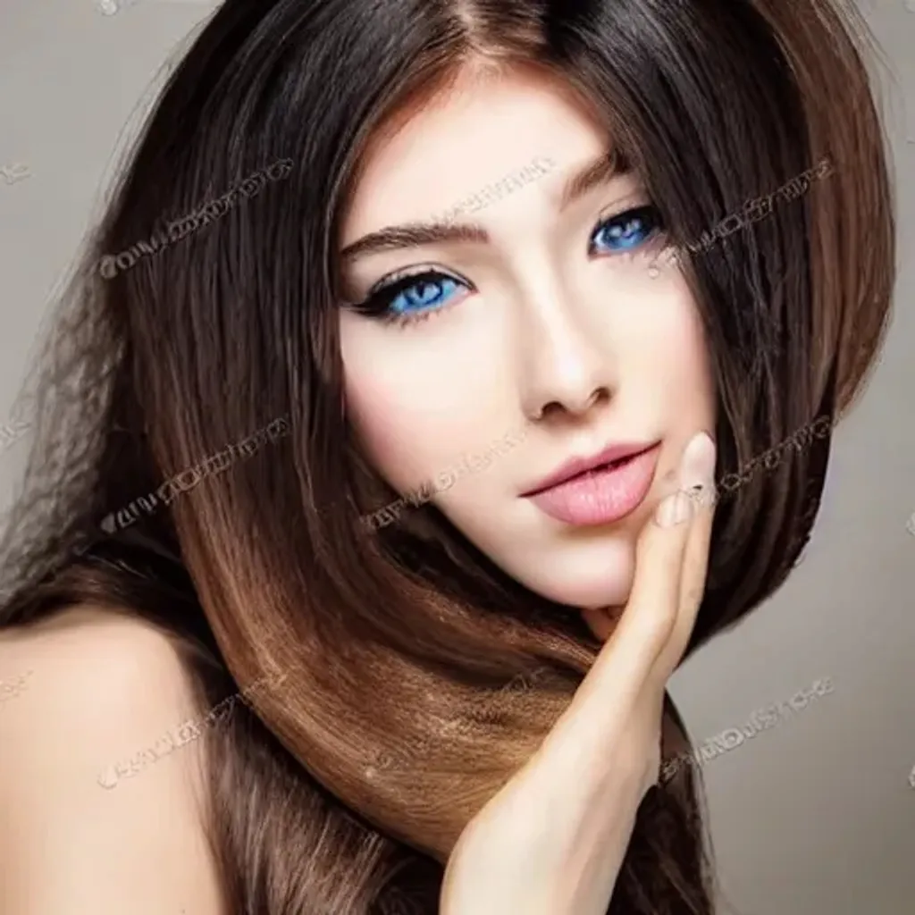 Beautiful Girl With Siberian Smooth Openart