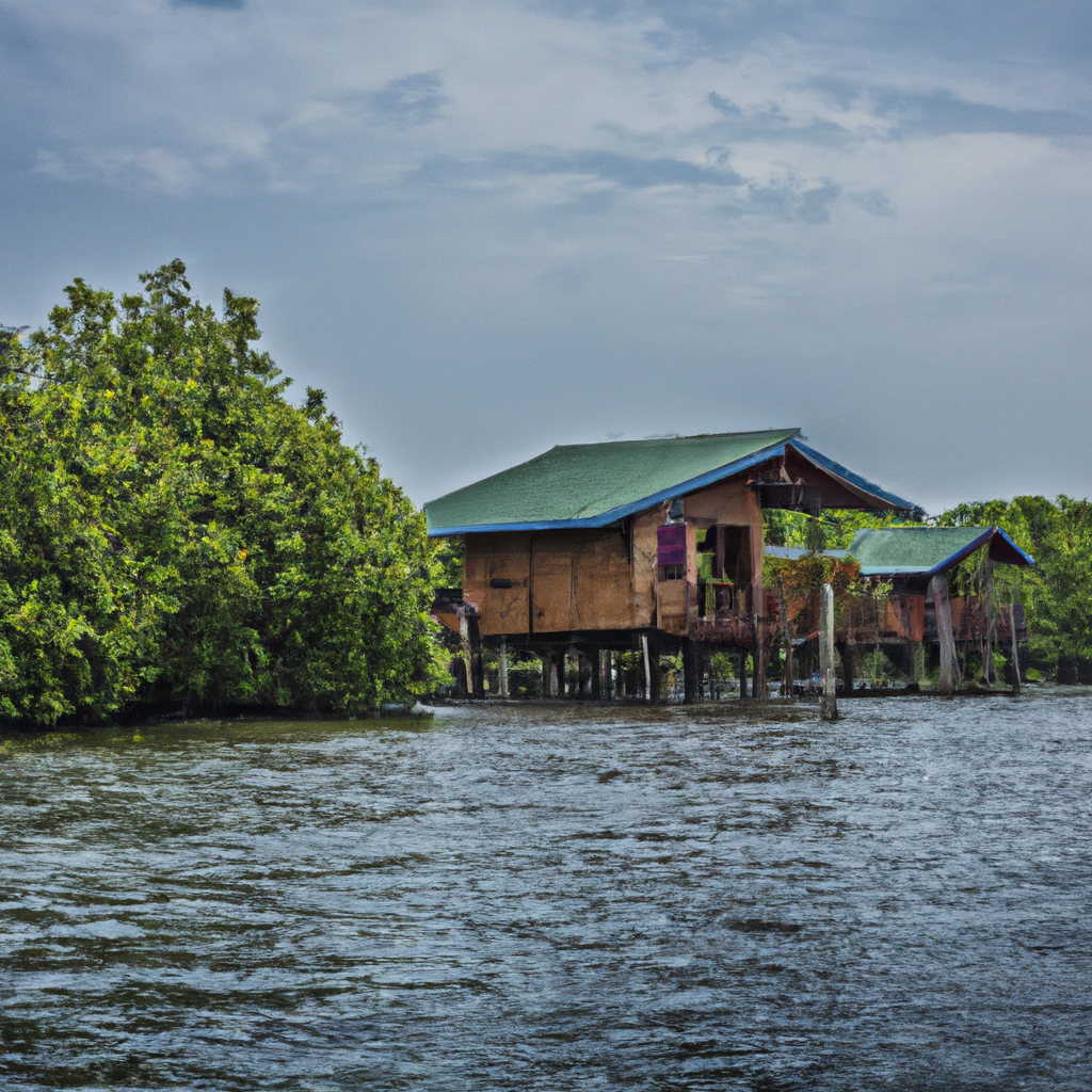 realistic, hdr, house on the water in the jungle, pr... | OpenArt