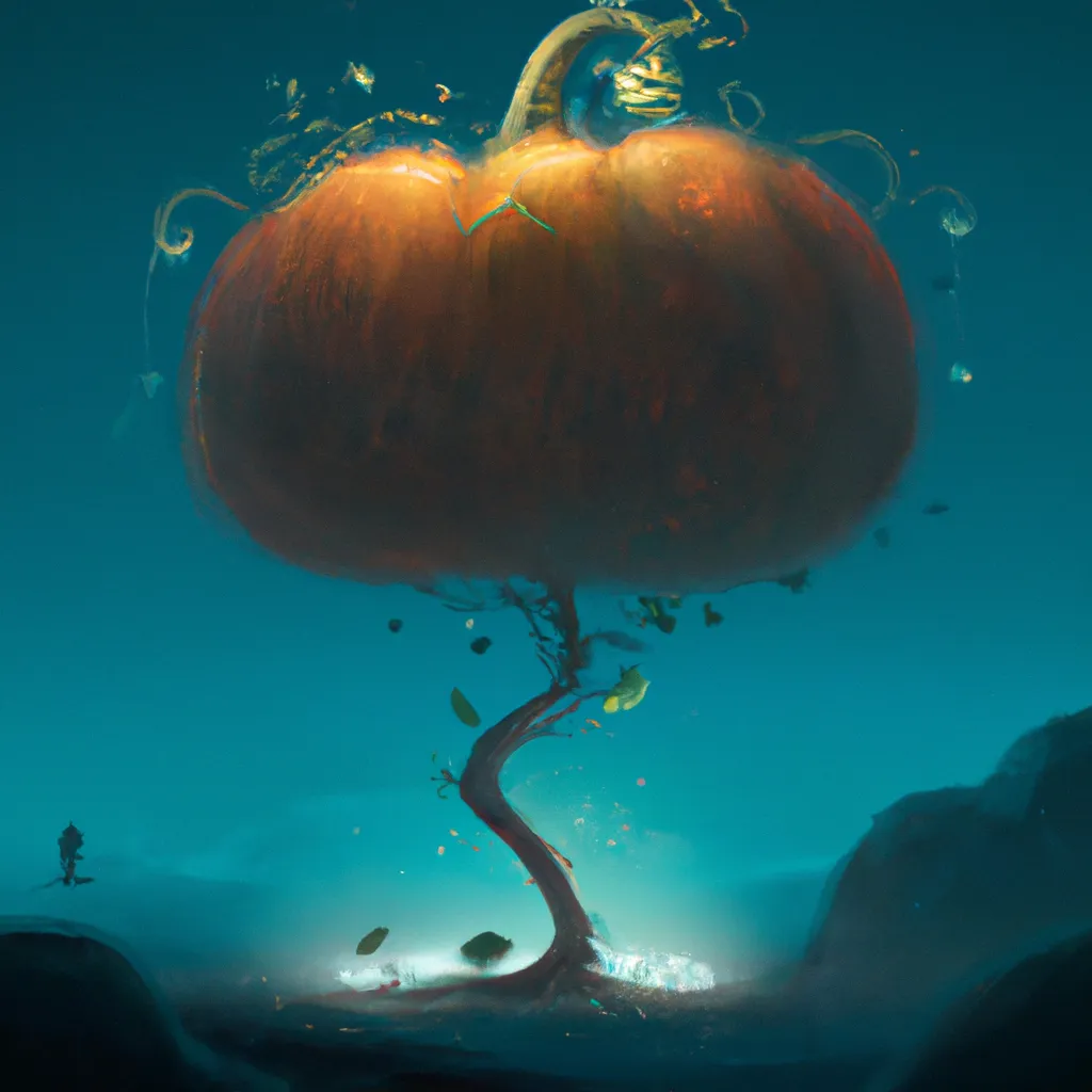 The magical pumpkin tree, digital art, cinematic | OpenArt
