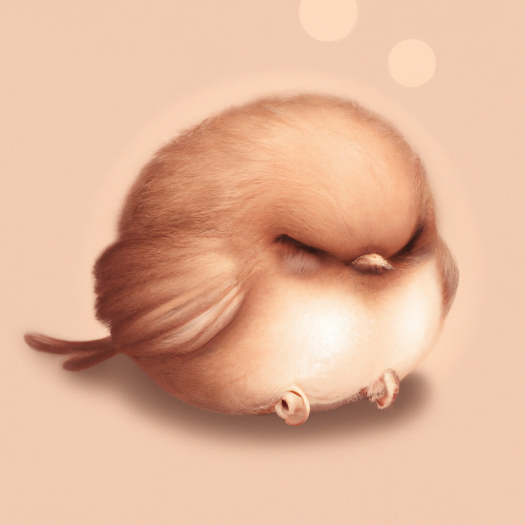 Adorable chibi sparrow, plump, sleeping, chibi, digi... | OpenArt