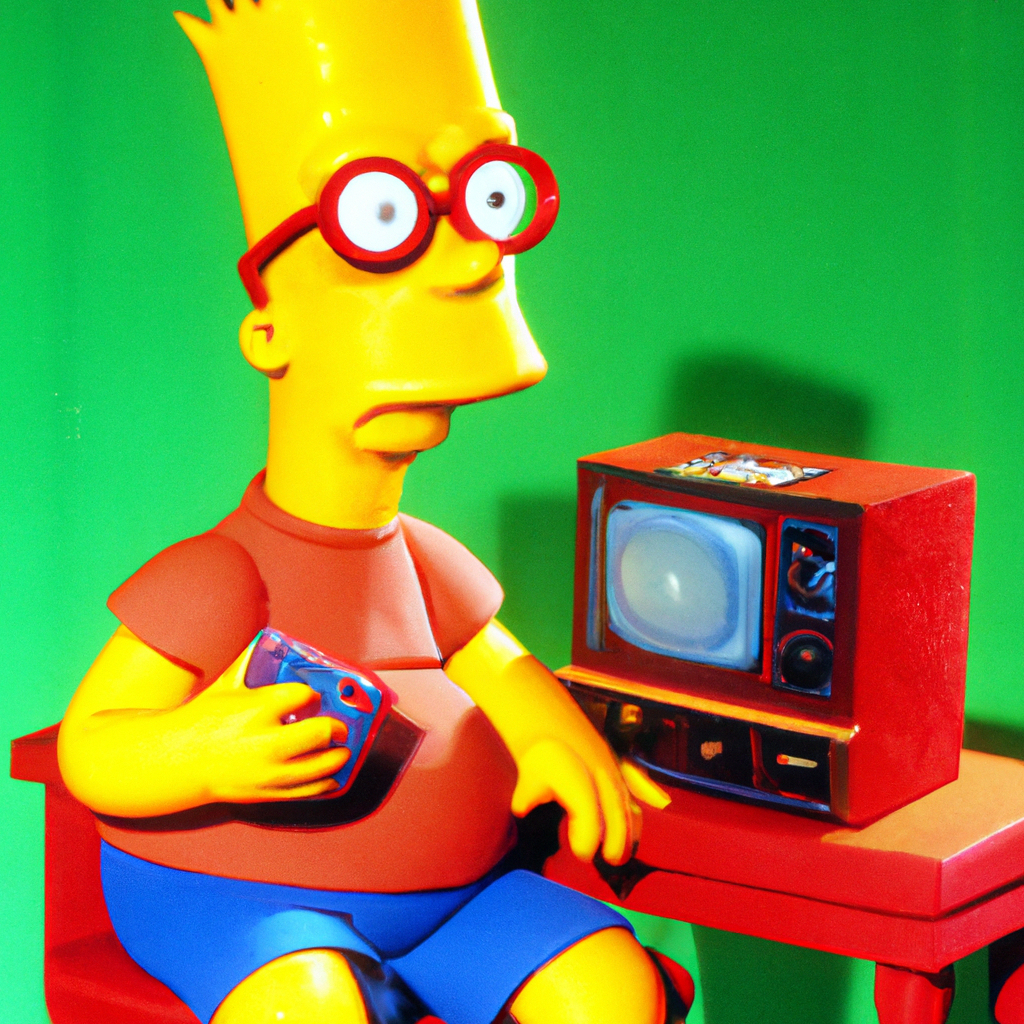 A still of a nerdy bart from The Simpsons (1990), th... | OpenArt