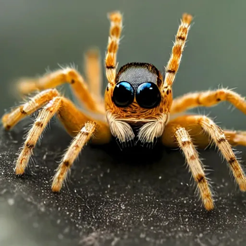 Yellow, Black and White Striped Spider, Close Up. | OpenArt