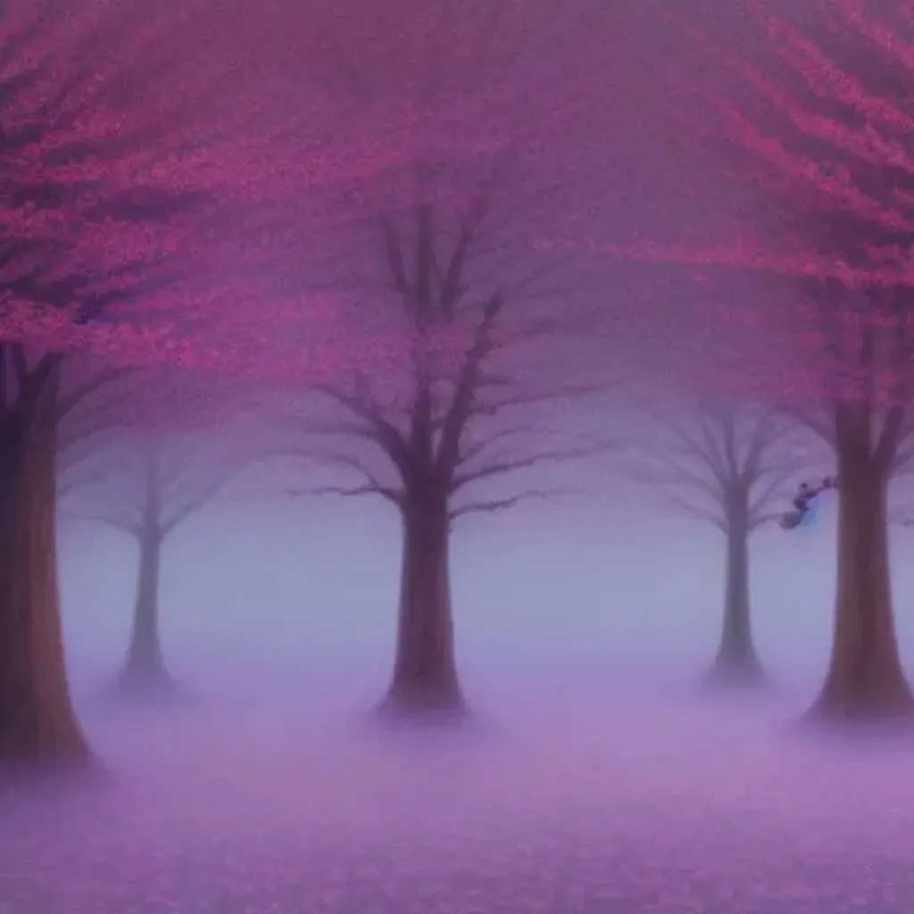 red forest on an afternoon with a light source | OpenArt