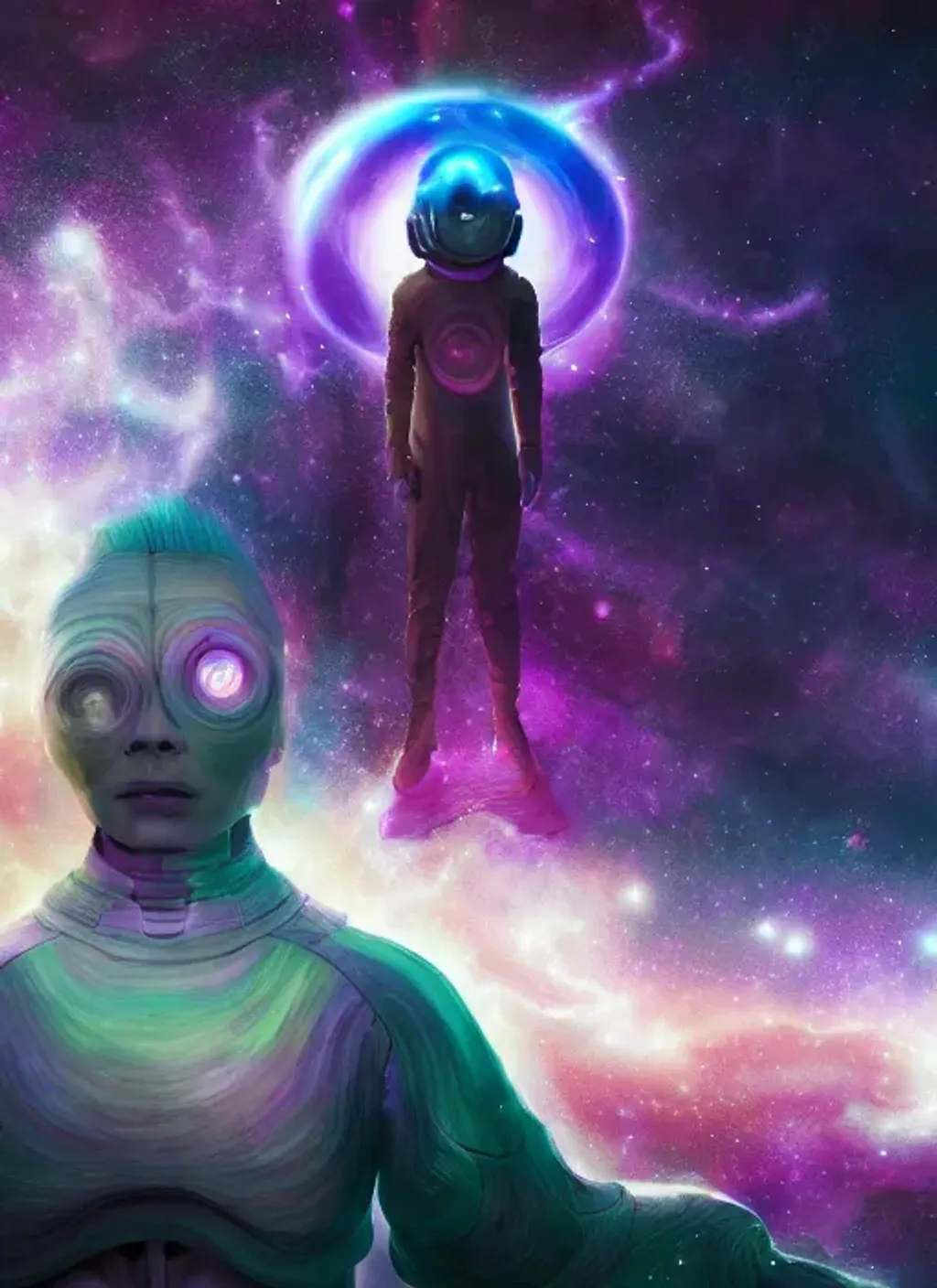 galaxy bender experiencing the quantum field, elevat... | OpenArt