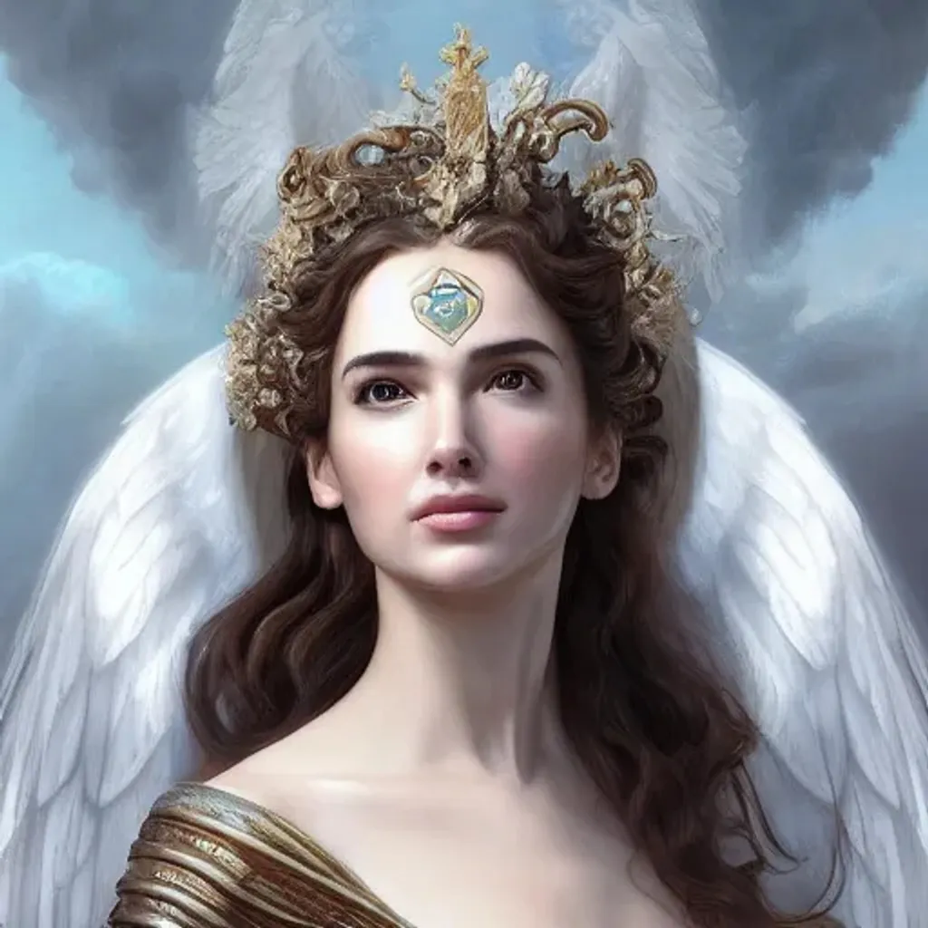 Hyperrealistic painting of an adult angel daytime, s... | OpenArt