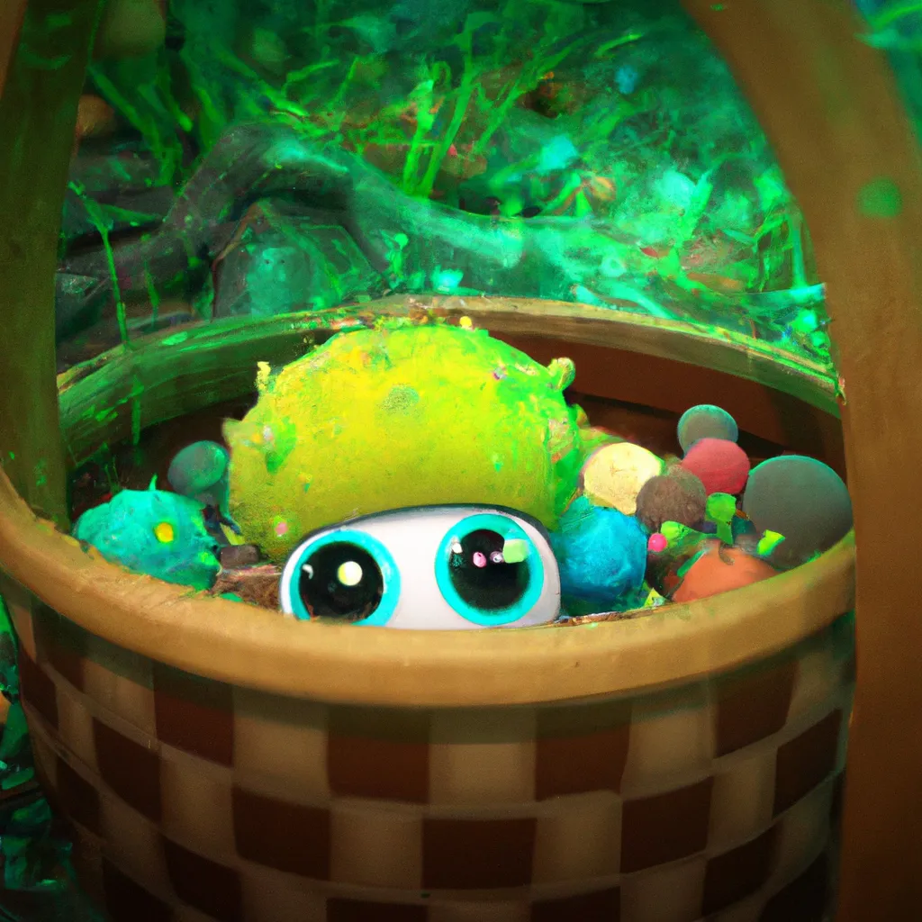 A photograph of a cute baby alien creature hiding in... | OpenArt