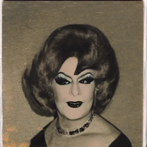 old faded photo of a drag queen 1963 | OpenArt
