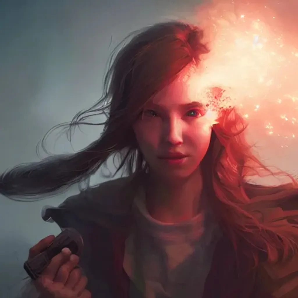 Portrait of a girl in heaven through the whole image... | OpenArt