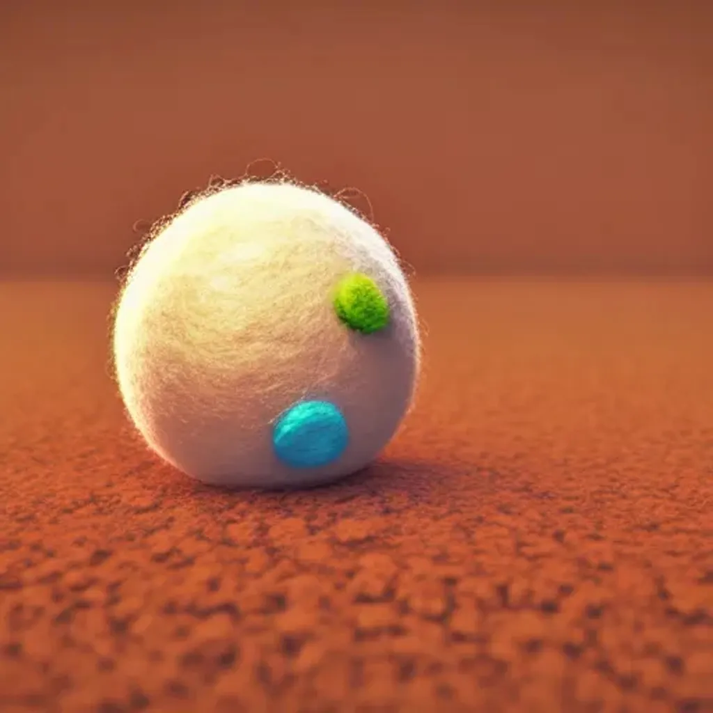 tiny cute 3D felt fiber planet mars, made from Felt...