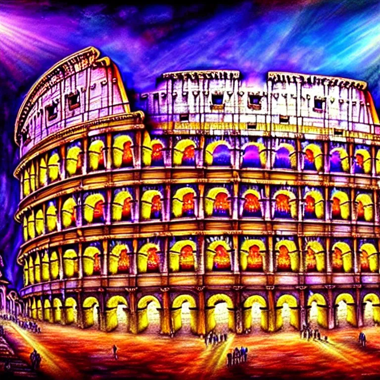 The Colosseum in Rome interior style josephine wall,... | OpenArt