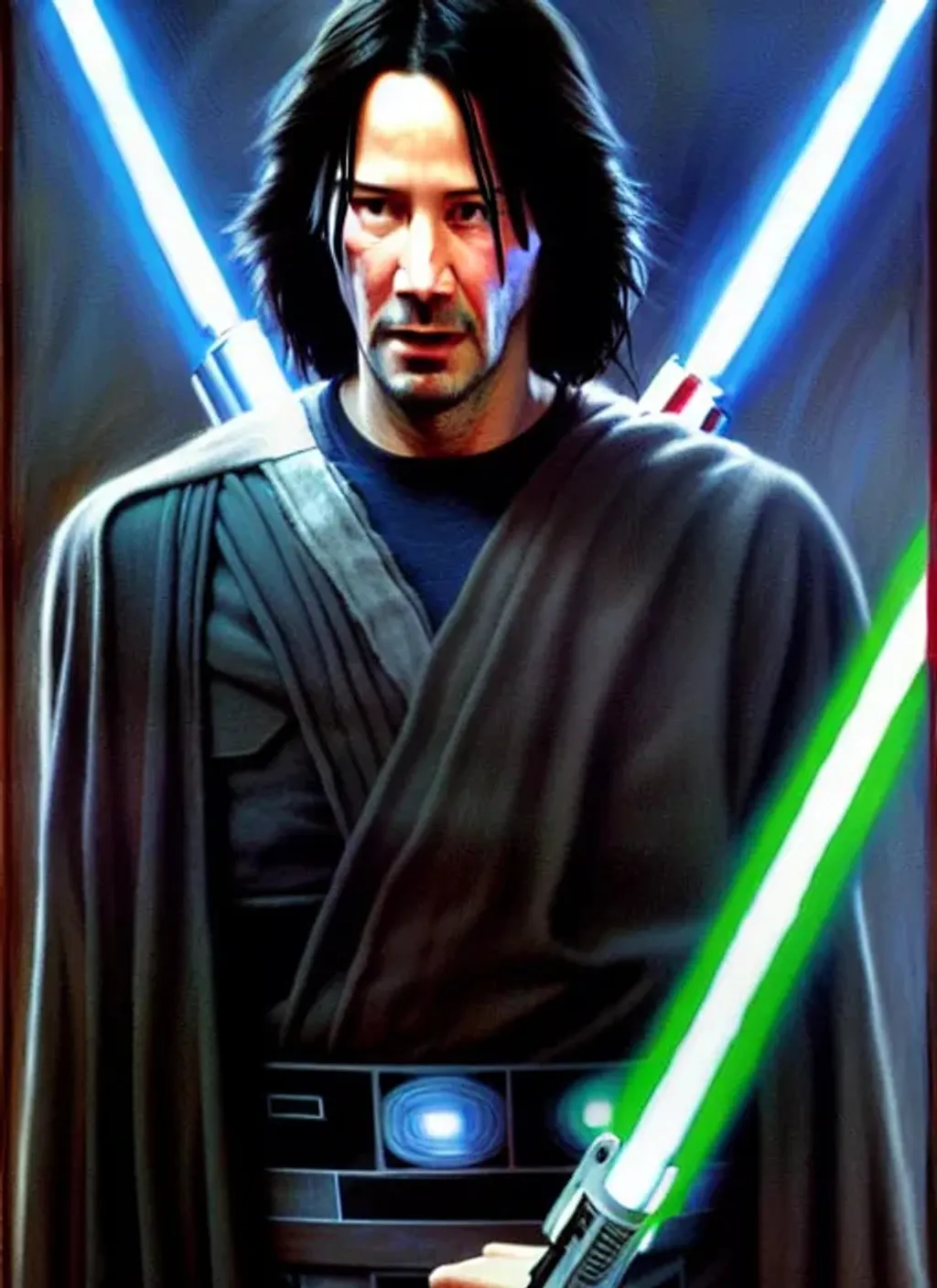 Keanu Reeves as a Jedi by Dave Dorman | OpenArt