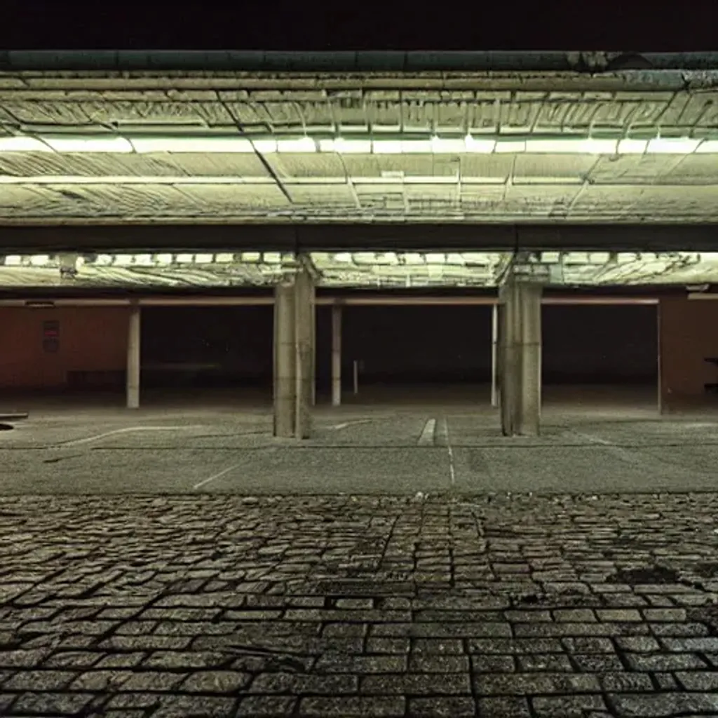 Liminal space of a car park. | OpenArt
