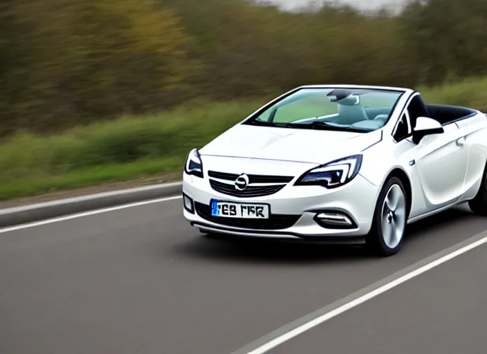 An photograph of an Opel Astra convertible | OpenArt