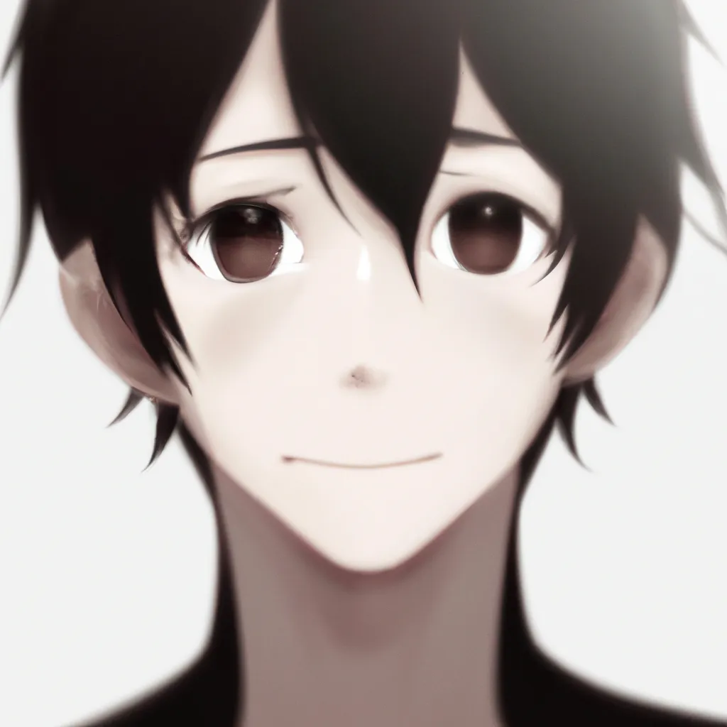 anime visual of a boy with a middle part in his hair... | OpenArt