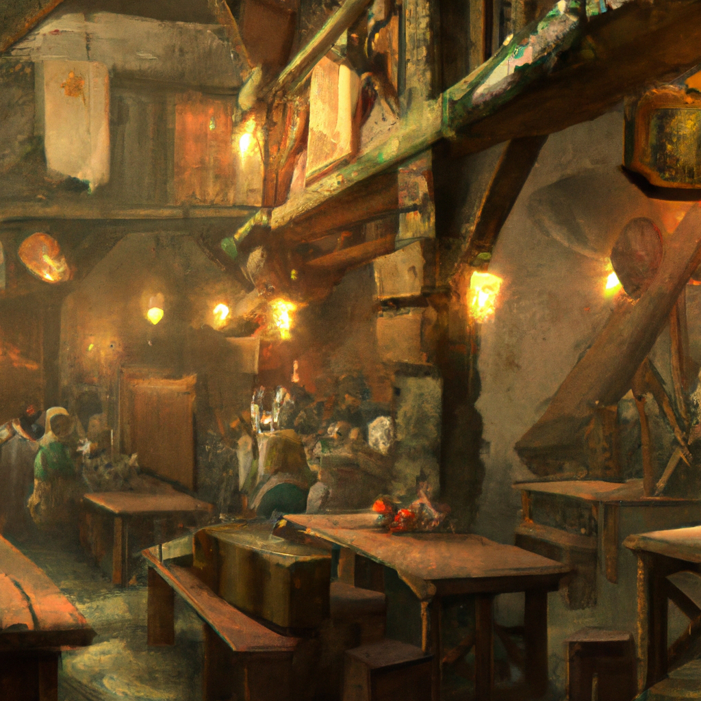 fantasy tavern interior | Breath-taking digital pain... | OpenArt