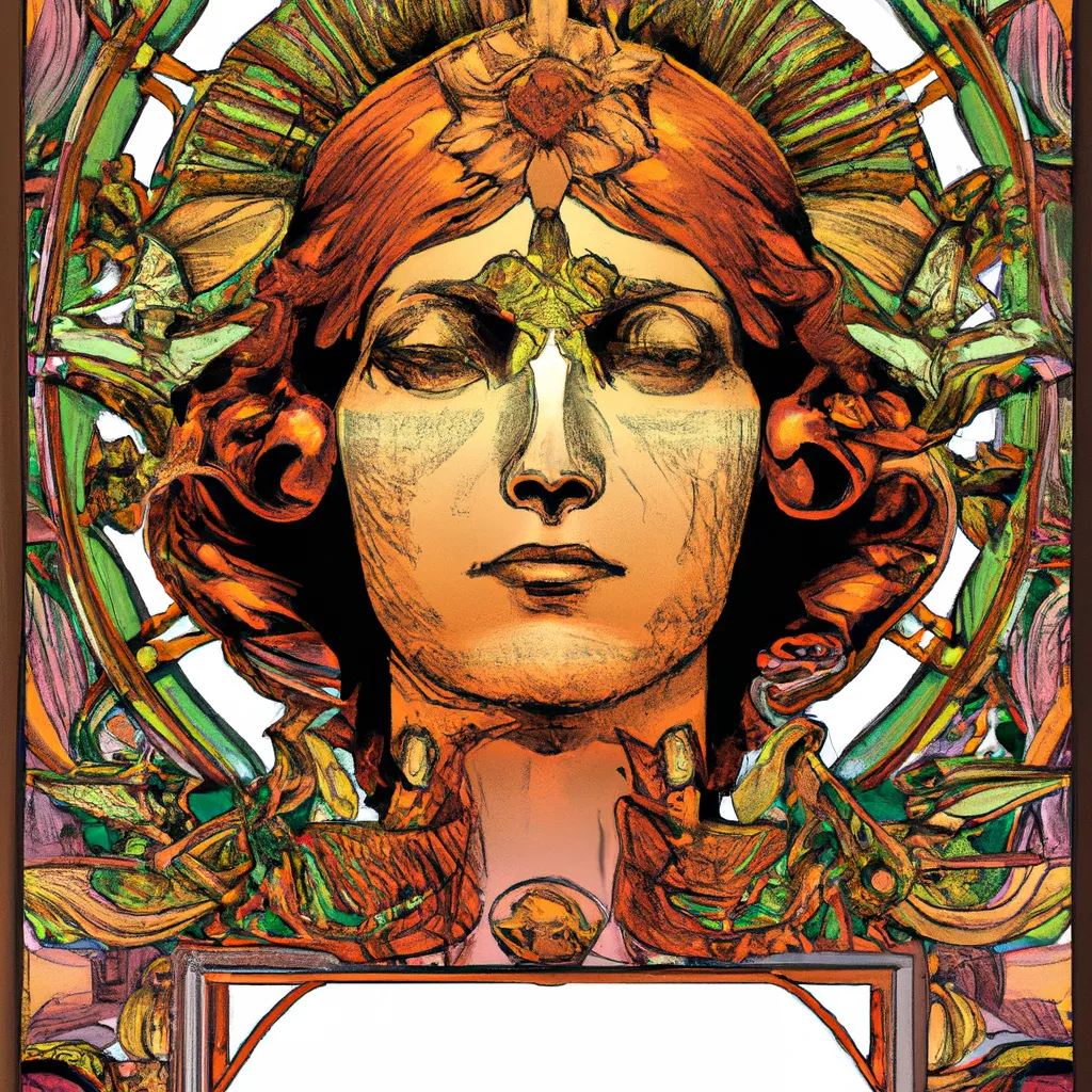 art nouveau poster in the style of alphonse mucha, i... | OpenArt