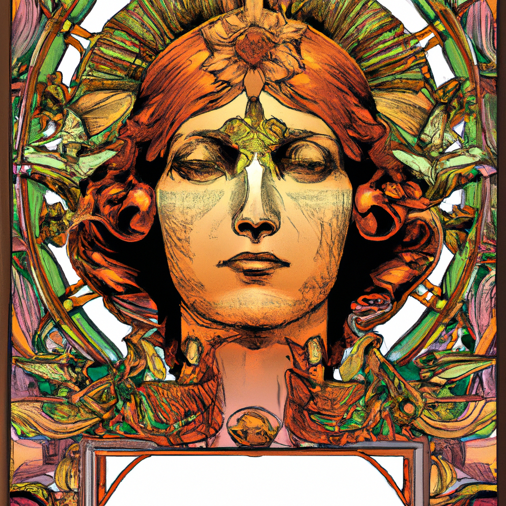art nouveau poster in the style of alphonse mucha, i... | OpenArt