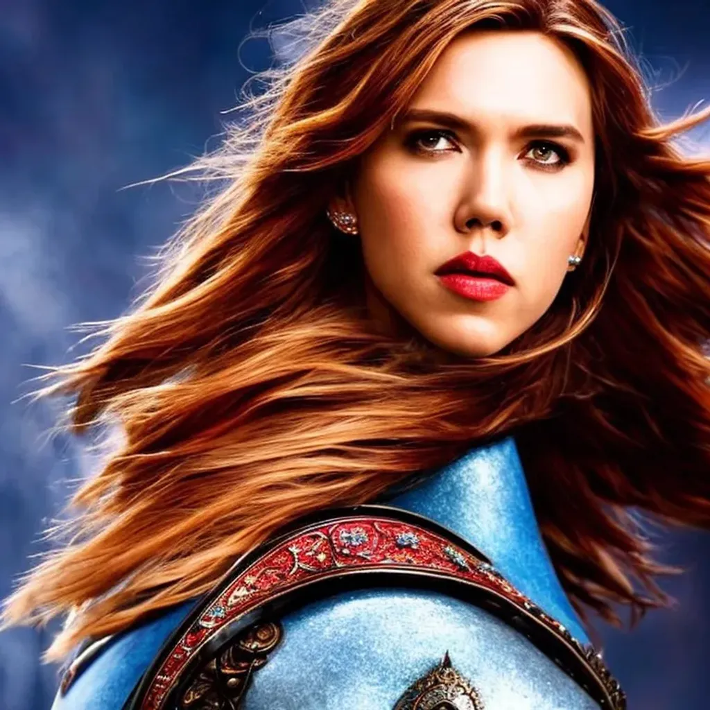 Scarlett Johansson portrait photo of a asia old war... | OpenArt