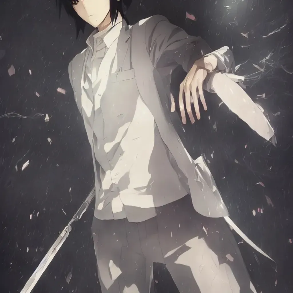 seinen anime full body portrait of a japanese butler... | OpenArt