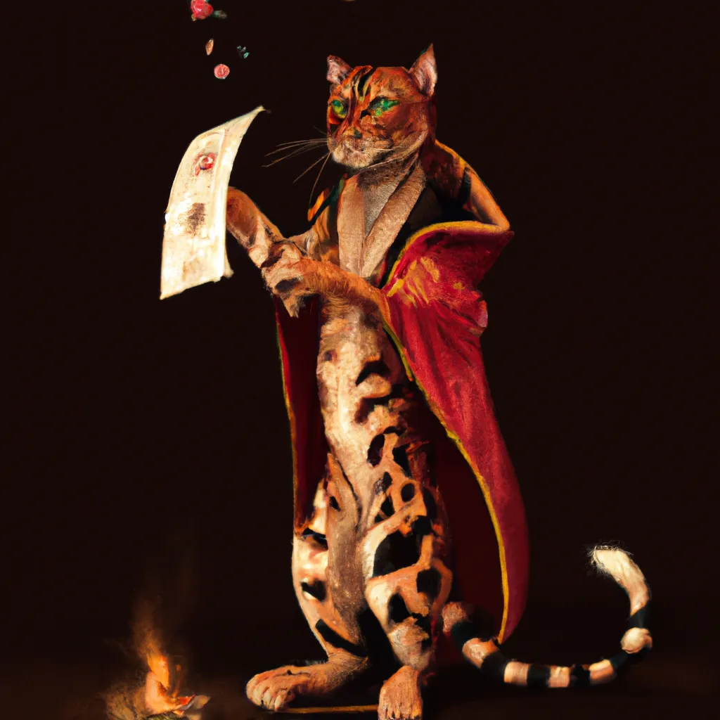A Catfolk bengal tiger is an arcane magician, epic f... | OpenArt