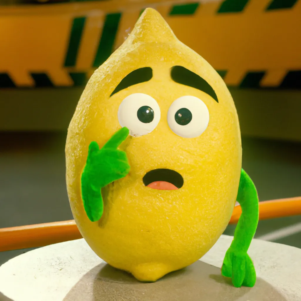 film still of a cute lemon character, from sesame st... | OpenArt