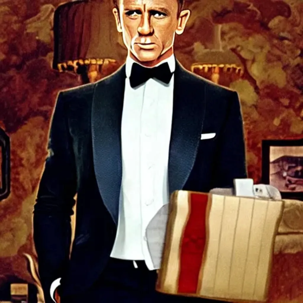 James Bond as a butler | OpenArt