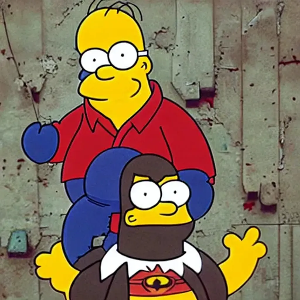 Peter Griffin vs Big Bird. Homer Simpson. Mashup. Fu... | OpenArt