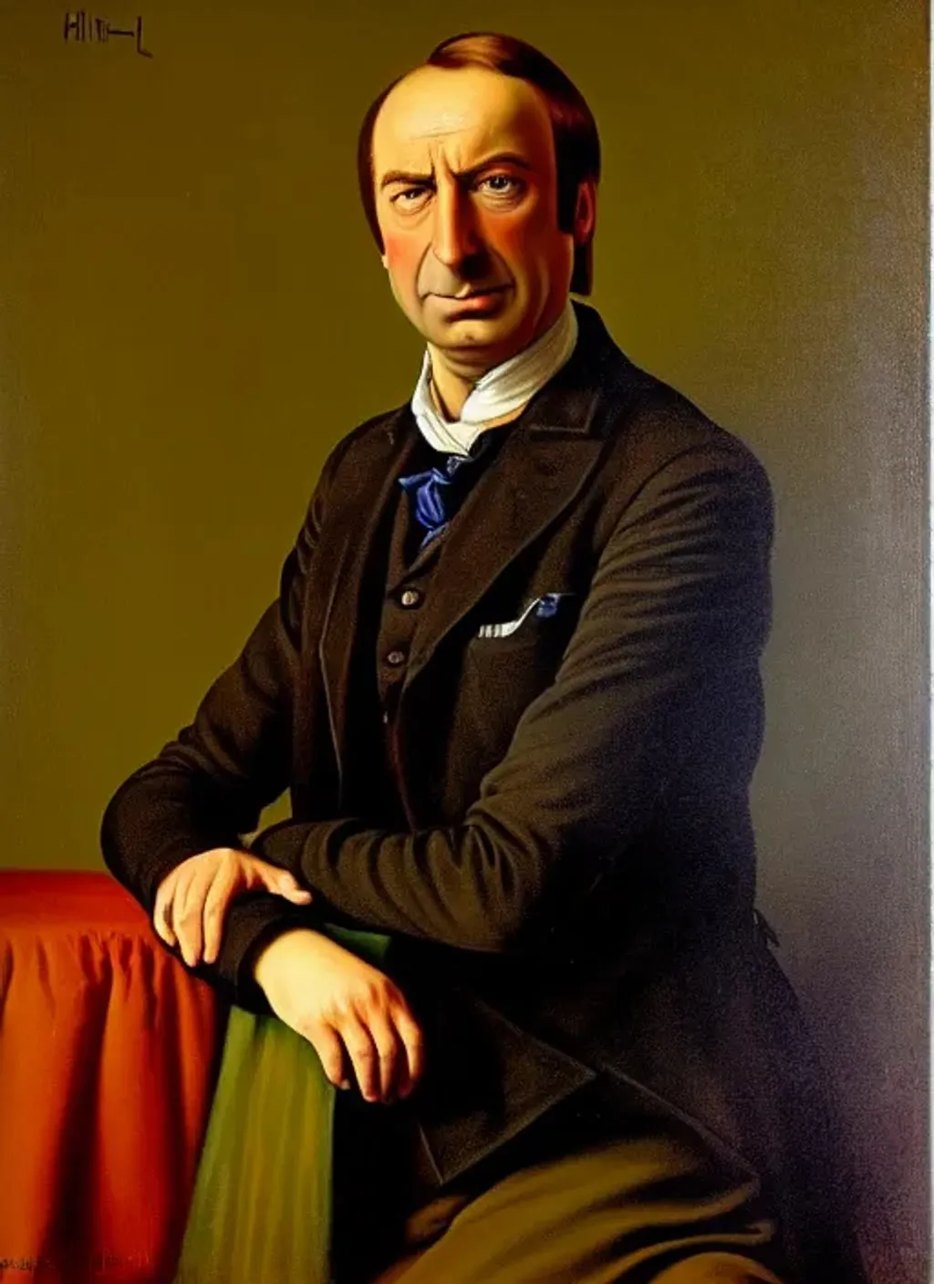 Portrait of Saul Goodman by Adolf Hirémy-Hirschl | OpenArt