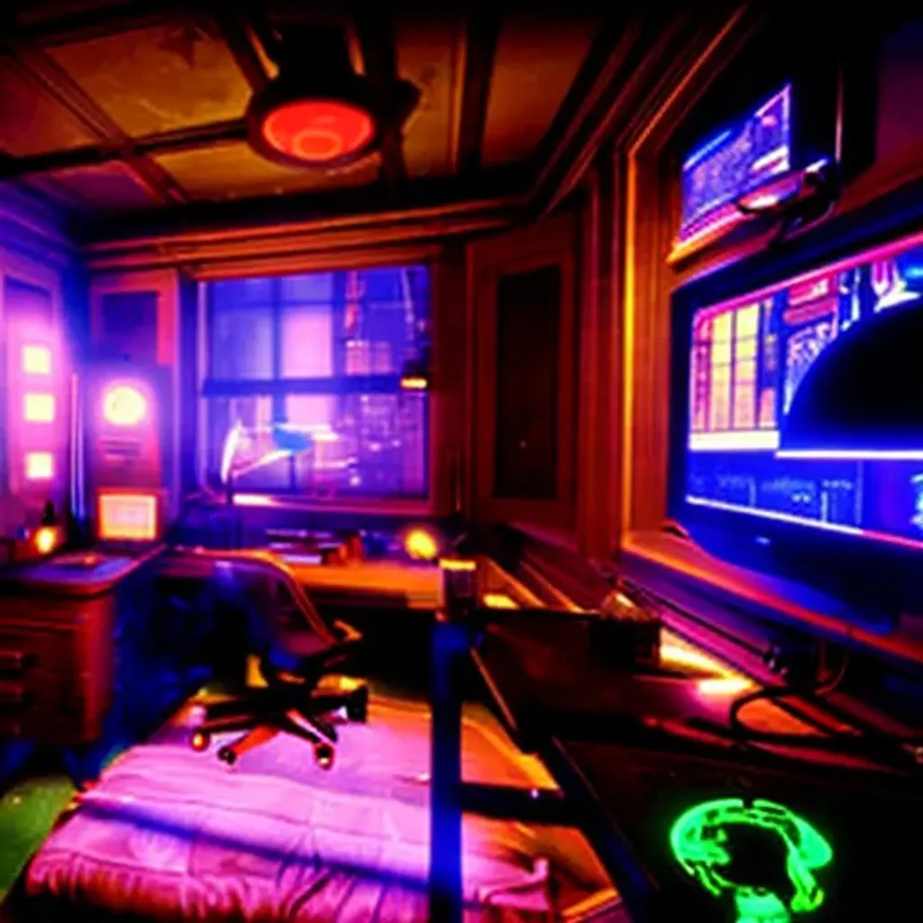 bioshock's rapture in neons in a fort frolic, bedroo... | OpenArt