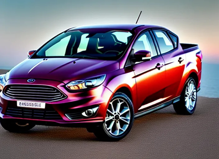 An photograph of an 2015 Ford Focus bakkie | OpenArt