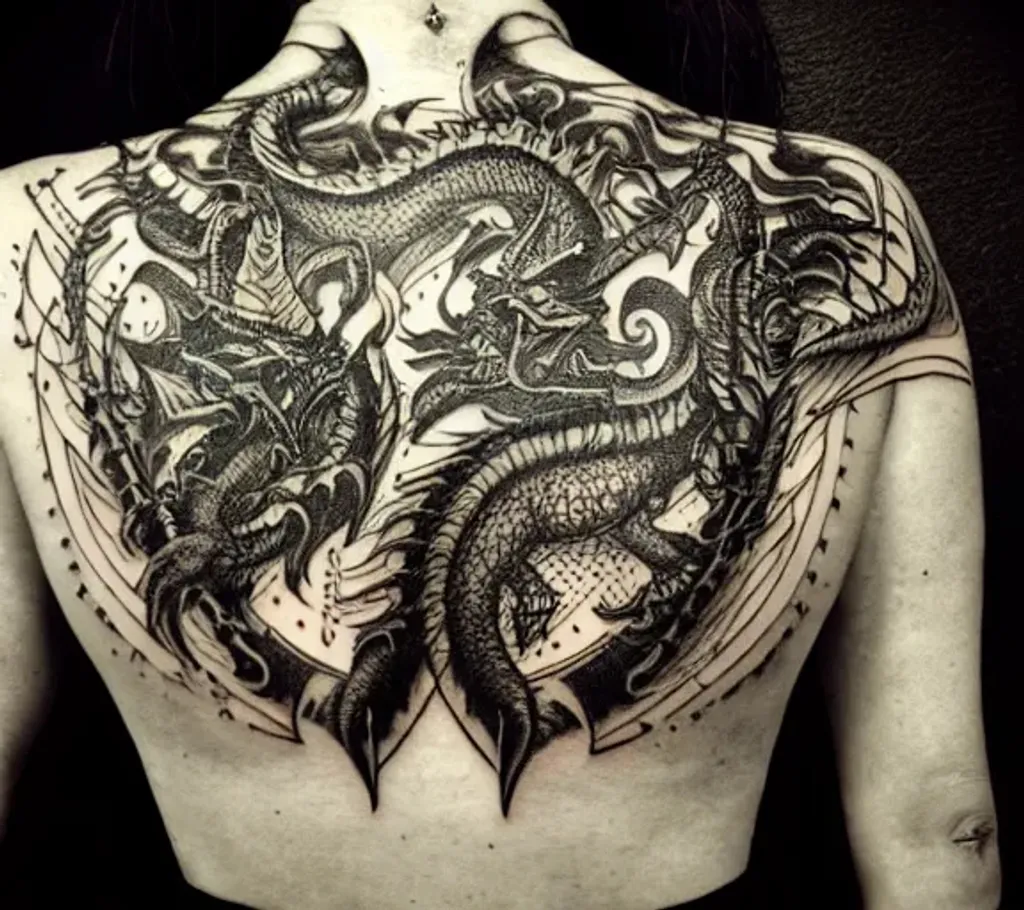 Portrait photo of black and white finely detailed he...