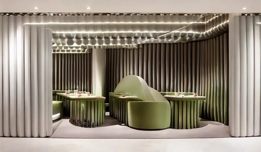 Restaurant, Interior, design furniture, anish kapoo... | OpenArt